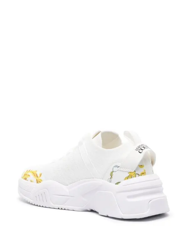 Versace Baroque-print Sneakers - White