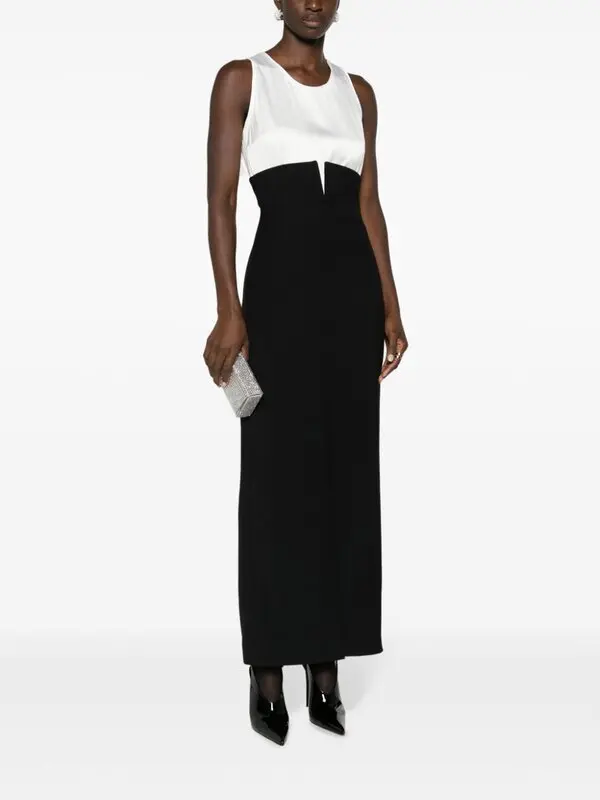 V:PM Atelier Aria Two-Tone Maxi Dress - Black