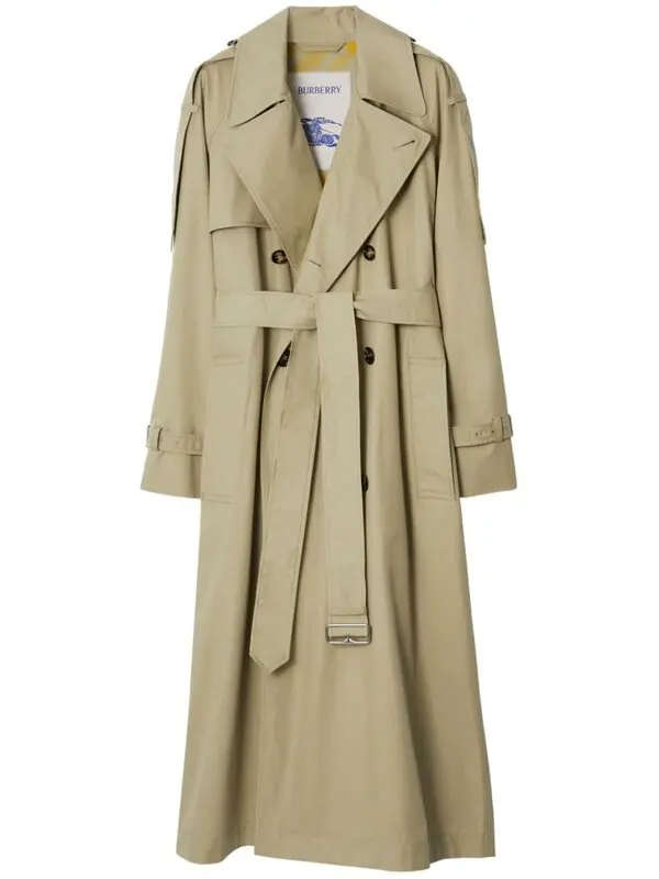Burberry Castleford Cotton Trench Coat - Neutrals
