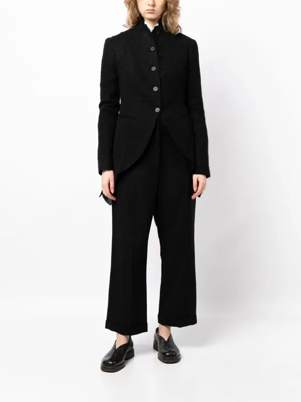 FORME D'EXPRESSION Stand-up Collar Button-up Jacket