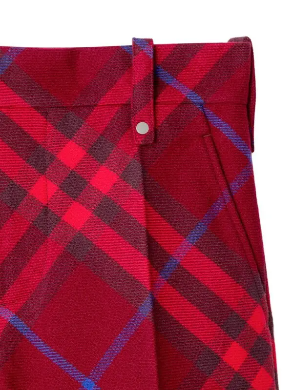 Burberry Checked Straight-leg Wool Trousers