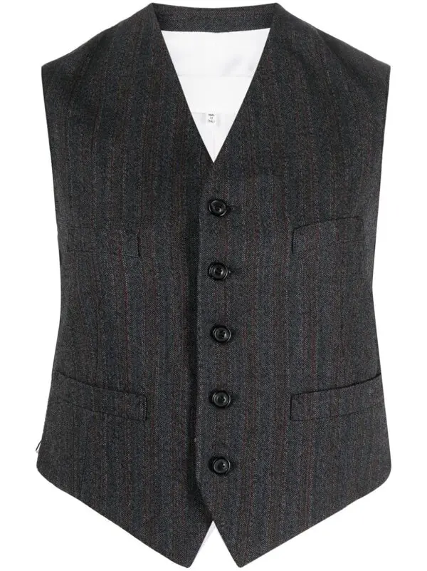 MAISON MARGIELA Stripe-print Wool Waistcoat