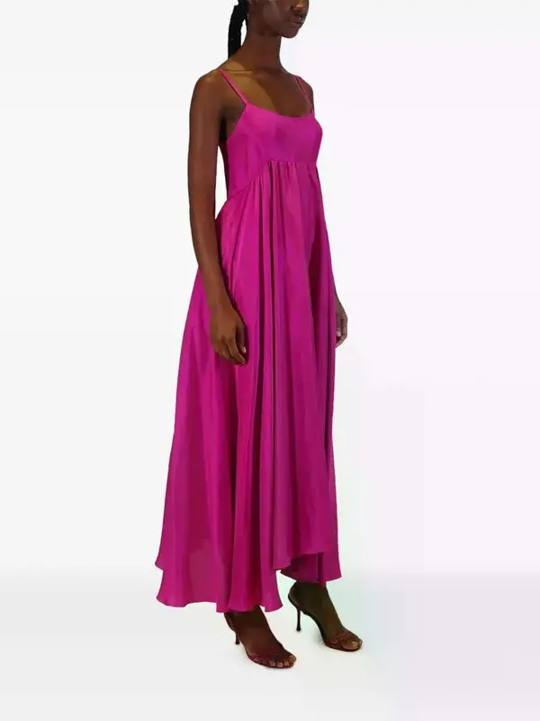 AZLEE Rachel Silk Midi Dress