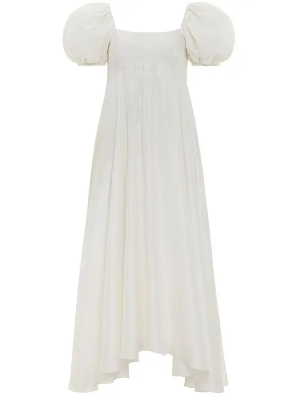 Azeeza Rory Silk Midi Dress - White