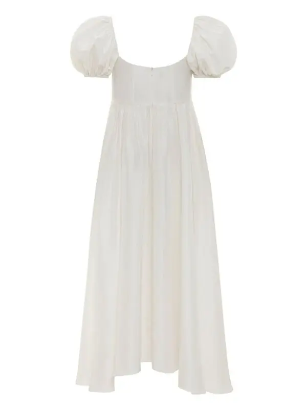 Azeeza Rory Silk Midi Dress - White