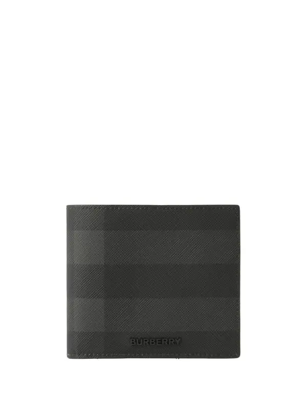 Burberry Check-pattern Bi-fold Wallet - Black