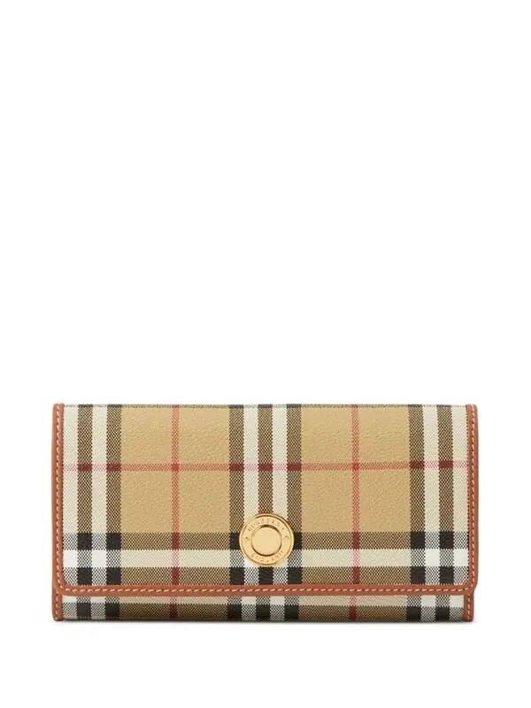 Burberry Vintage Check Leather Wallet - Neutrals
