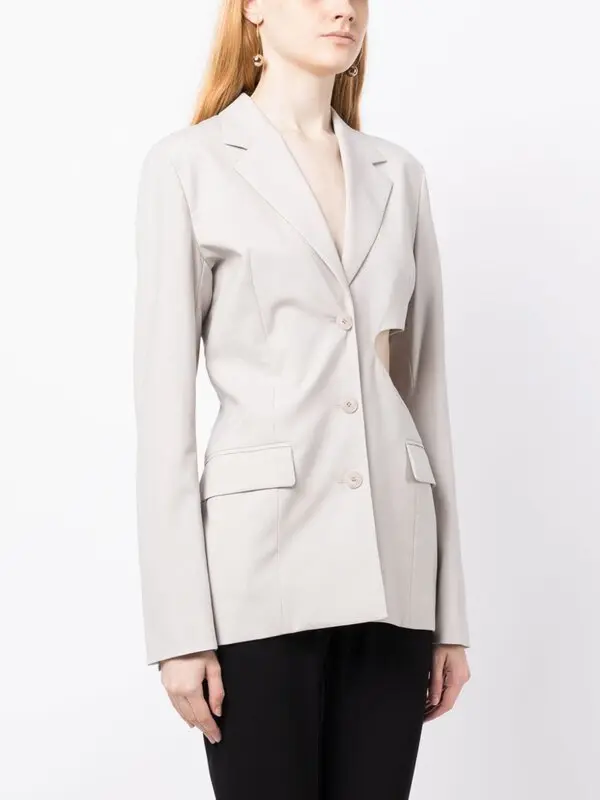 LOW CLASSIC Single-breasted Cut-out Wool Blazer