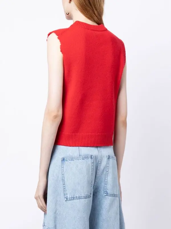 Tibi Distressed Lambswool Vest