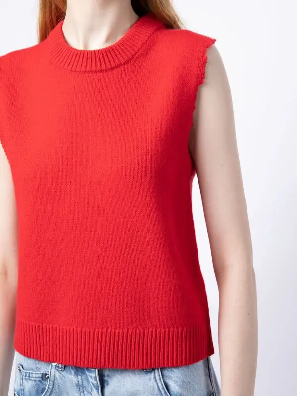 Tibi Distressed Lambswool Vest