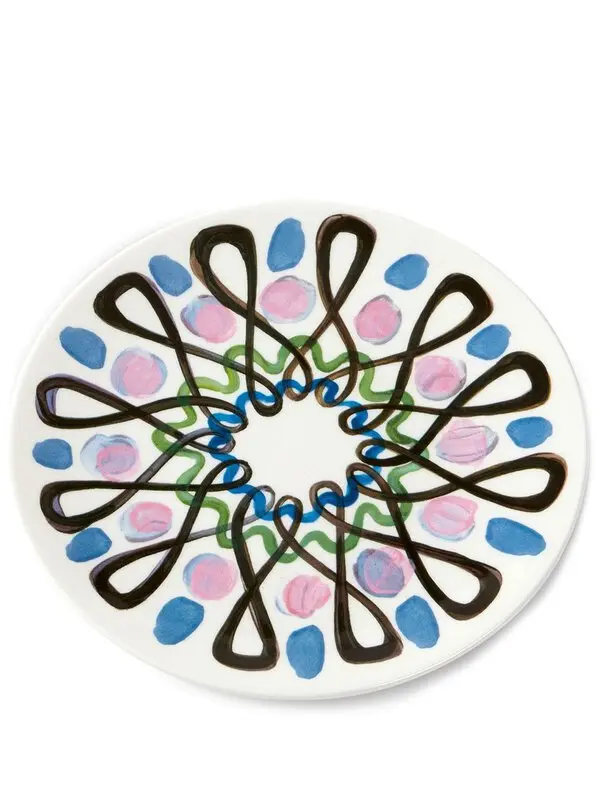 1882 LTD Swirl Graphic-print Salad Plate - White