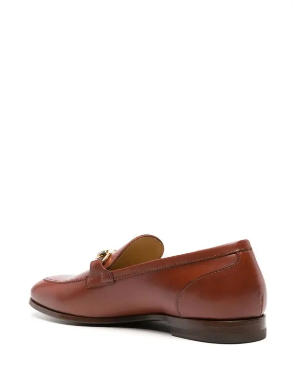 SCAROSSO Horsebit Leather Loafers