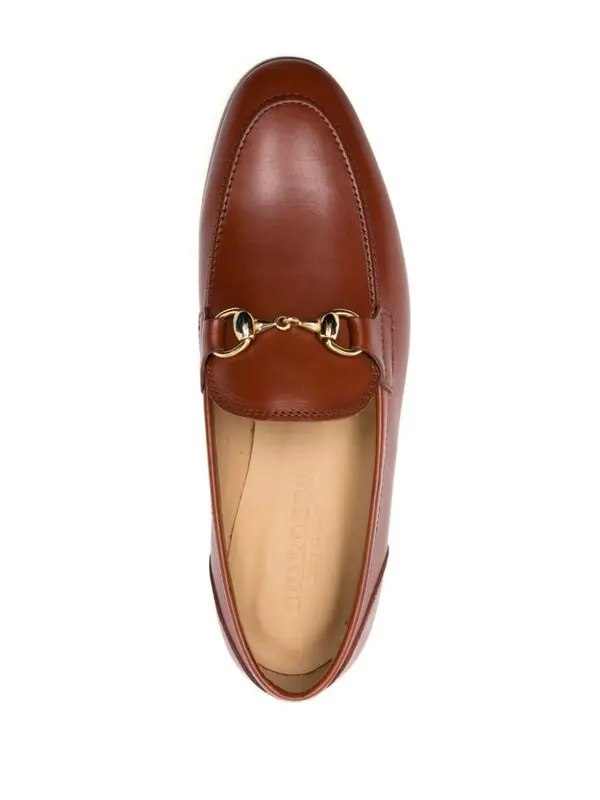SCAROSSO Horsebit Leather Loafers