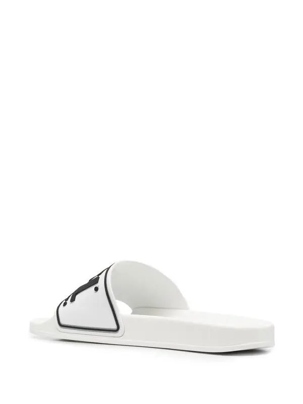 DIESEL® Logo-embossed Slides - White