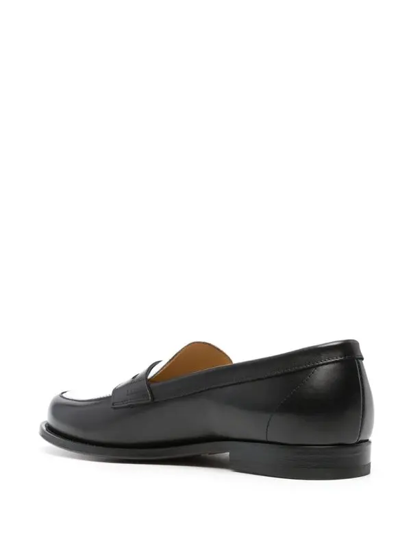 SCAROSSO Two-tone Leather Loafers - Black