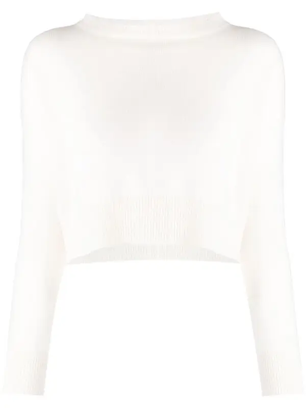 TEDDY CASHMERE Genova Cropped Jumper - White