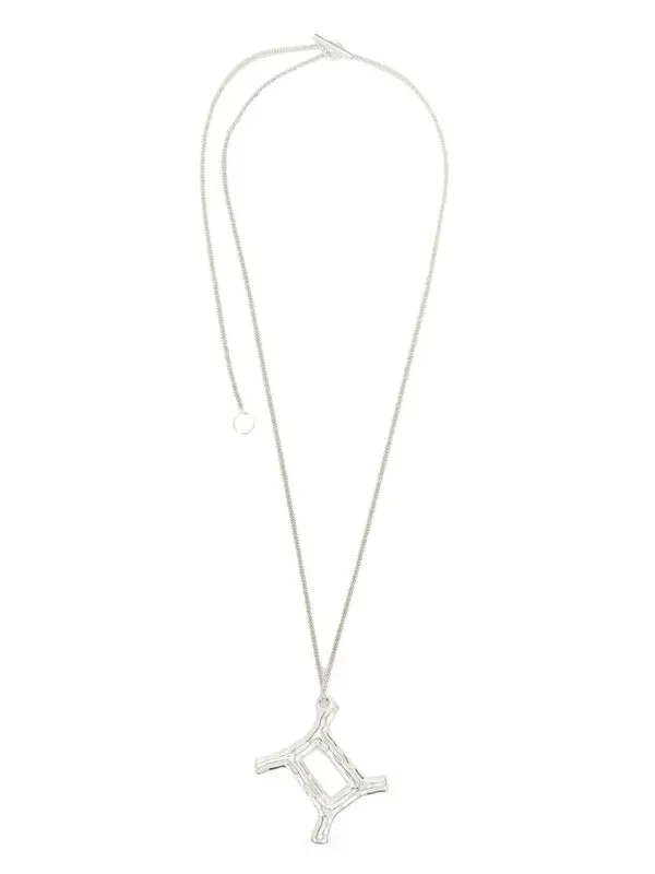 JIL SANDER Zodiac Pendant Chain Necklace - Silver