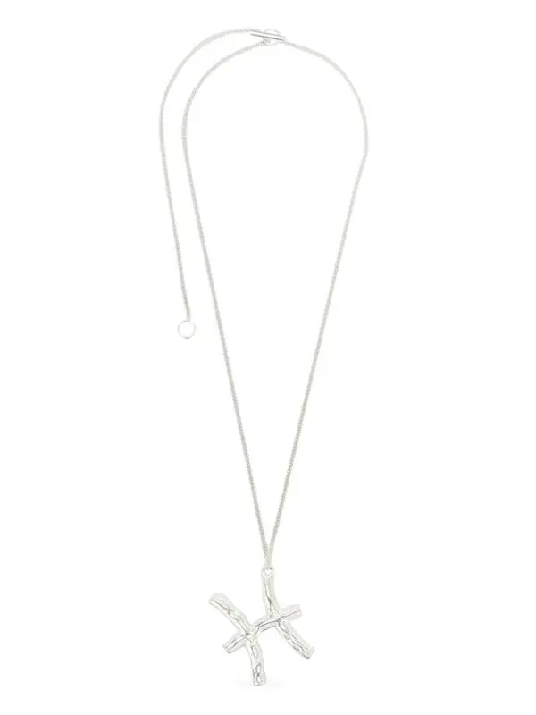 JIL SANDER Zodiac-pendant Necklace - Silver