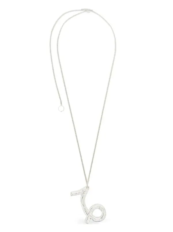 JIL SANDER Zodiac-pendant Necklace - Silver