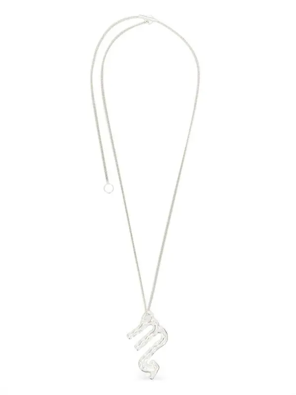 JIL SANDER Zodiac Pendant Necklace - Silver