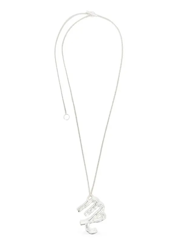 JIL SANDER Zodiac Pendant Necklace - Silver