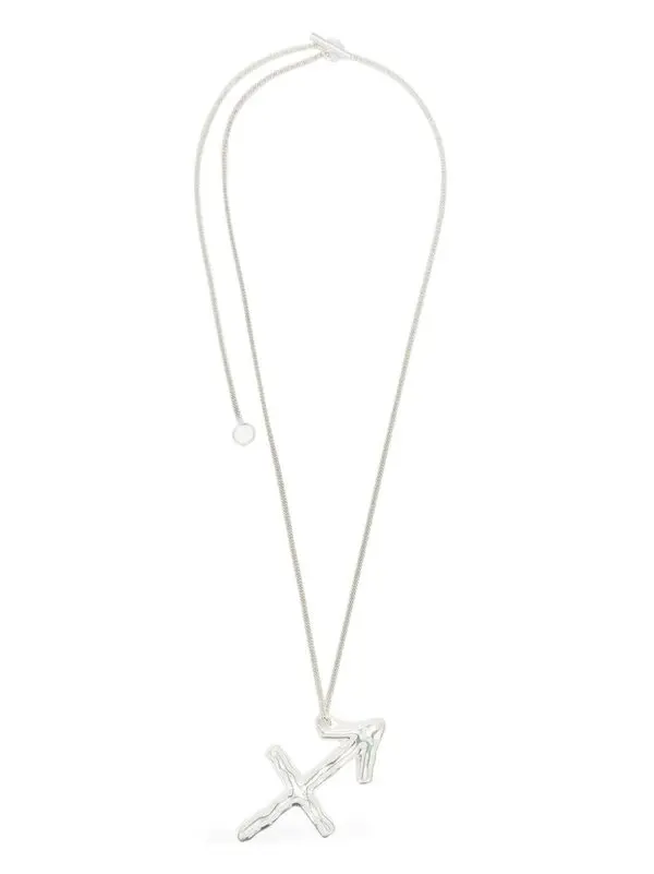JIL SANDER Zodiac Pendant Necklace - Silver