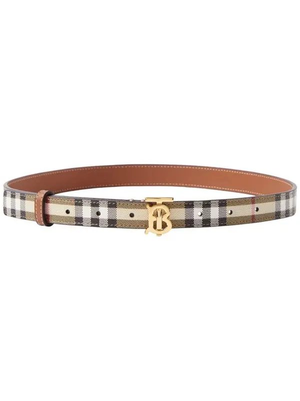 Burberry Vintage Check Leather Belt - Neutrals