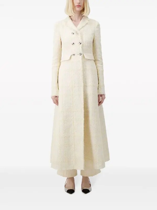 Giambattista Valli Checked Silk-tweed Coat