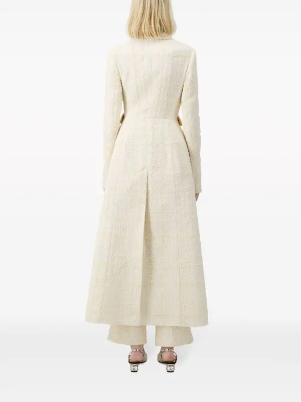 Giambattista Valli Checked Silk-tweed Coat