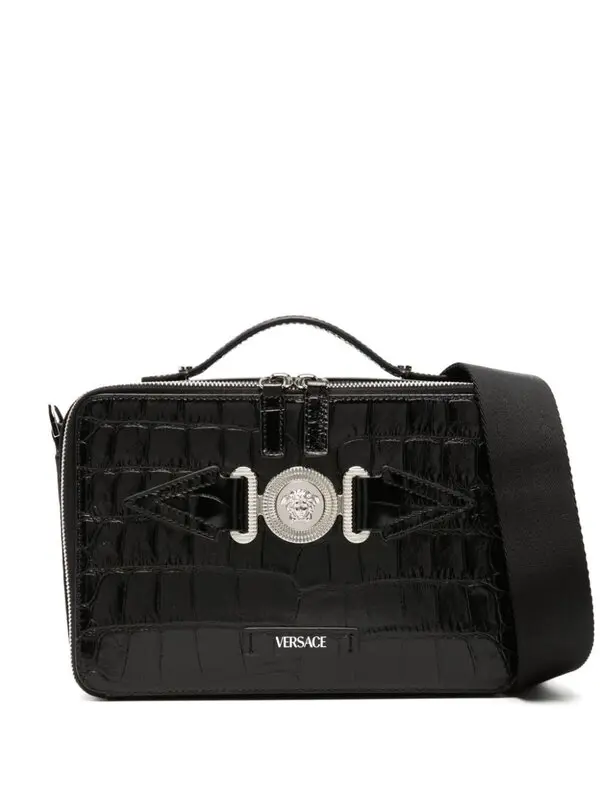 Versace Medusa Biggie Messenger Bag - Black