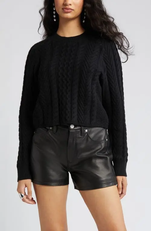 OPEN EDIT Mix Stitch Boxy Sweater