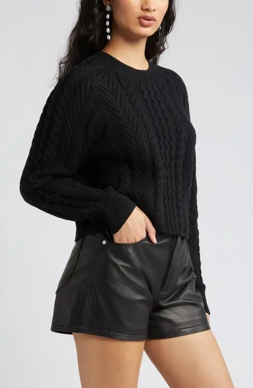 OPEN EDIT Mix Stitch Boxy Sweater