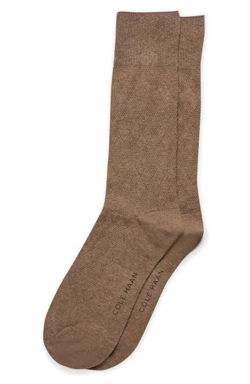 Cole Haan Argyle Dress Socks - Brown Heather
