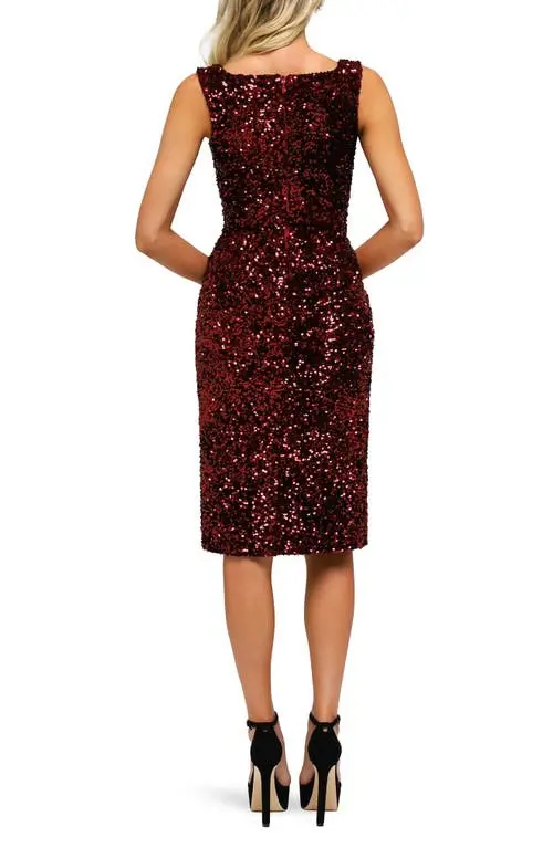 HELSI Beatrice Sequin Cocktail Dress - Merlot
