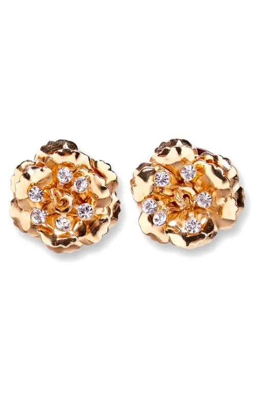 Carolina Herrera Small Flower Stud Earrings - Gold