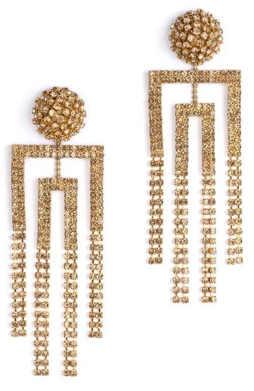 Deepa Gurnani Arita Crystal Drop Earrings