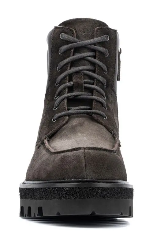 Aquatalia Side zip/lace up split toe waterproof boots Aquatalia Fortino Water Repellent Boots - Smoke/Dark Brown  main image 3