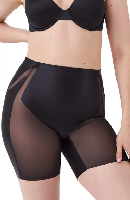 Spanx Spanxshape™ Booty-lifting Mid-thigh Short - Very Black