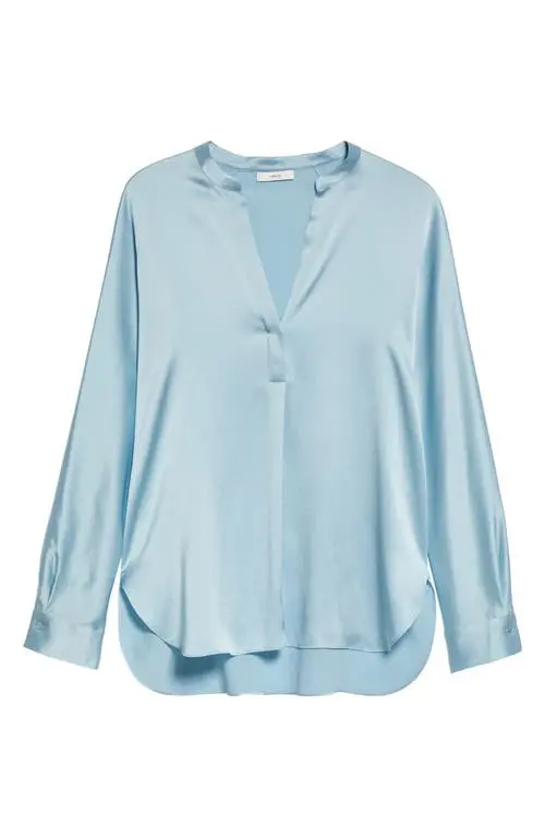 Vince Band Collar Popover Shirt