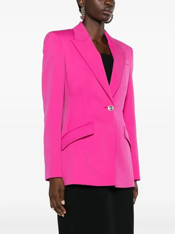 Versace Medusa Single-breasted Virgin Wool Blazer - Pink