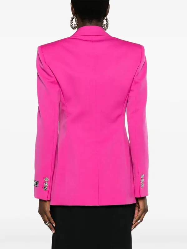 Versace Medusa Single-breasted Virgin Wool Blazer - Pink