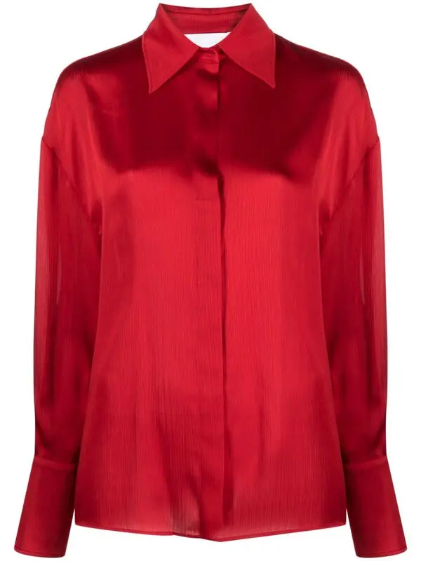 GENNY Satin Button-up Shirt