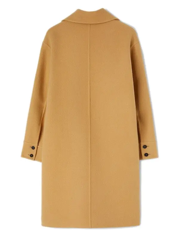 JIL SANDER Virgin Wool Single-breasted Coat - Brown