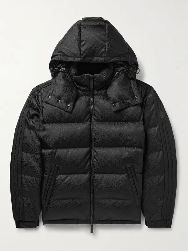 Moncler Adidas Originals Alpbach Quilted Logo-jacquard Shell Hooded Down Jacket