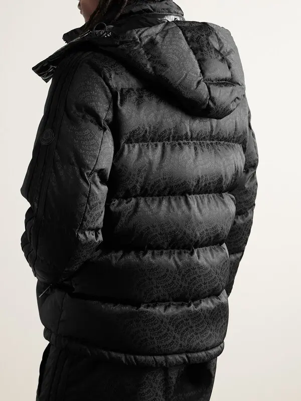Moncler Adidas Originals Alpbach Quilted Logo-jacquard Shell Hooded Down Jacket