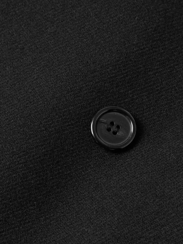 Saint Laurent Double-breasted Wool Overcoat