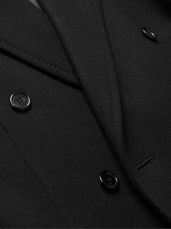 Saint Laurent Double-breasted Wool Overcoat