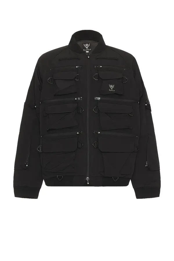 SOUTH2 WEST8 Multi-pocket Zipped Down Jacket