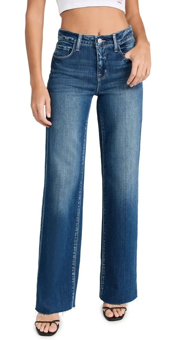 L'Agence Scottie High Rise Wide Leg Jeans - Hasting