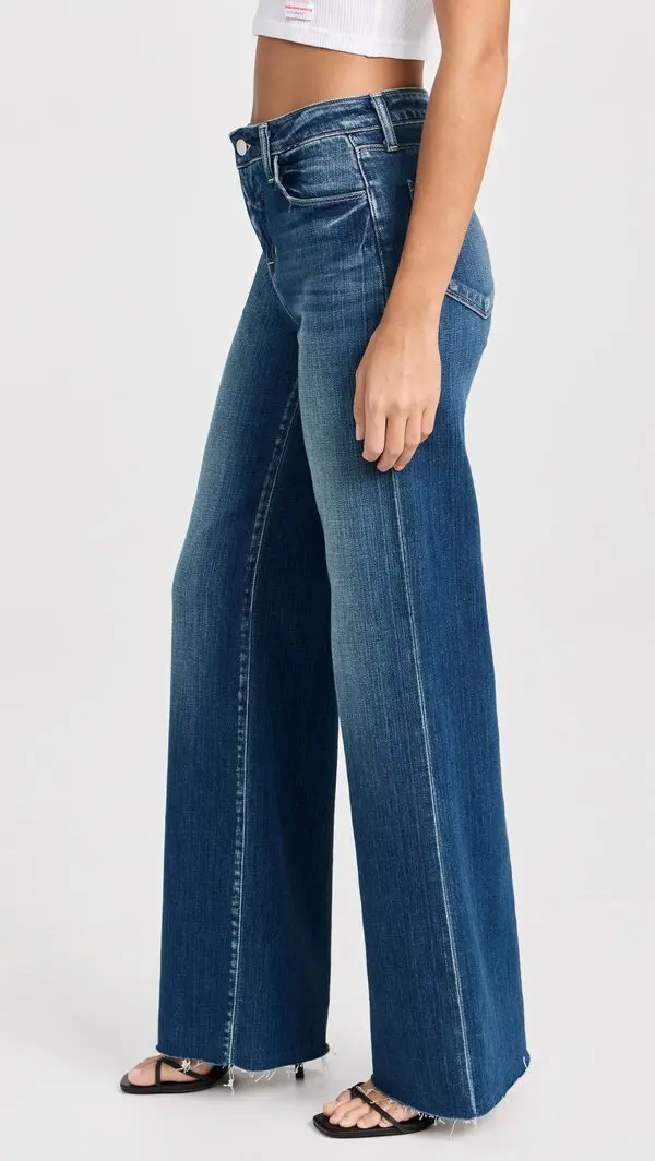 L'Agence Scottie High Rise Wide Leg Jeans - Hasting
